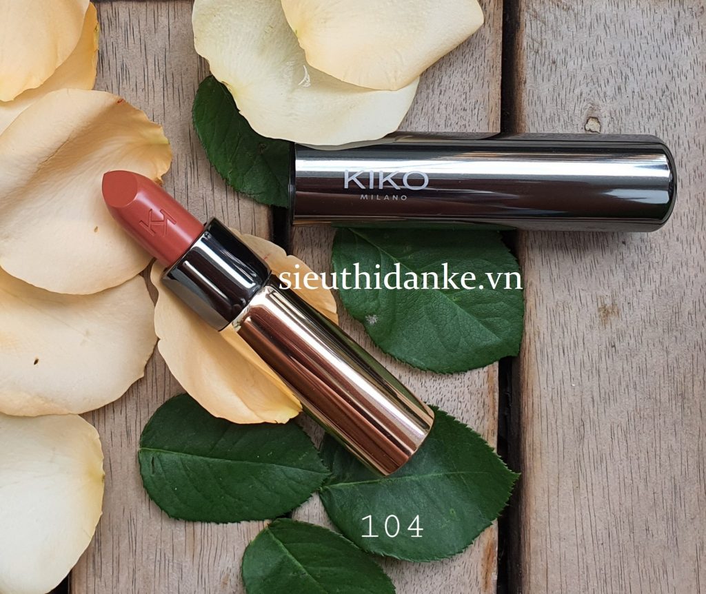 Son kem lì Kiko 104 màu nâu tây
